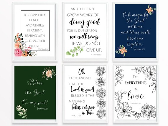 Scripture Printable Bundle Digital Download Scripture Art - Etsy