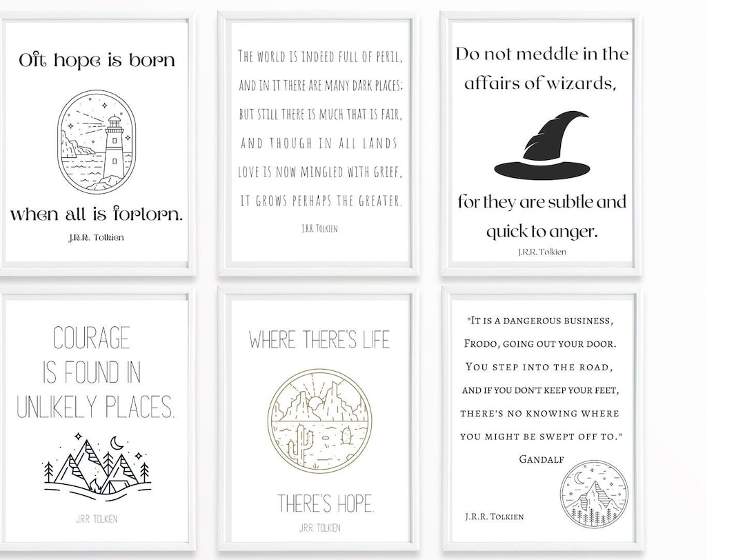 Lord of the Rings Printable Bundle, Digital Download, Wall Art, LOTR ...