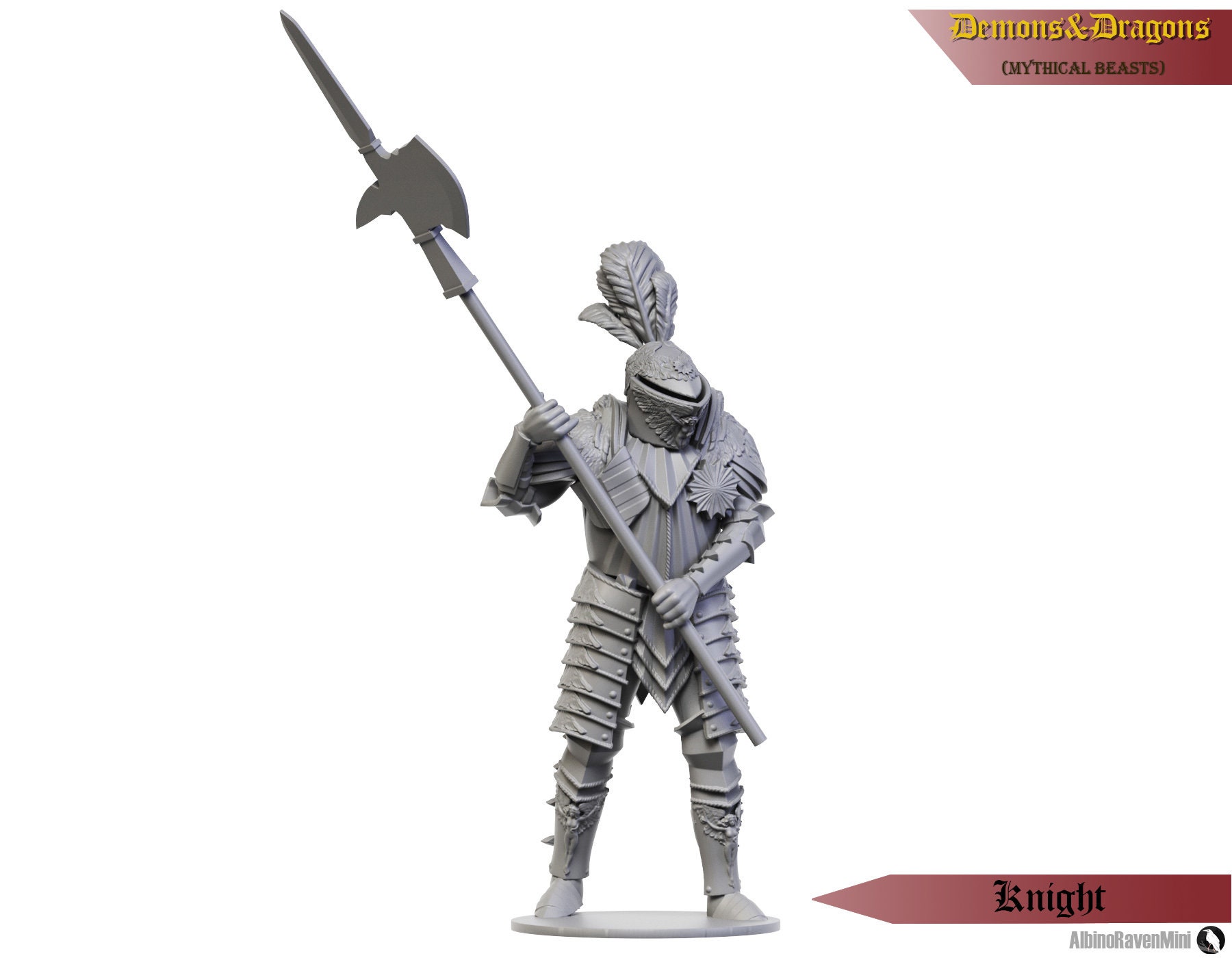 Knight elite Knight halberd Knight // Human Faction // - Etsy