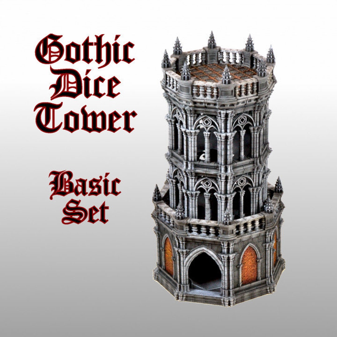 Modular Gothic Dice Tower // Dnd // Dungeons and Dragons // Terrain ...
