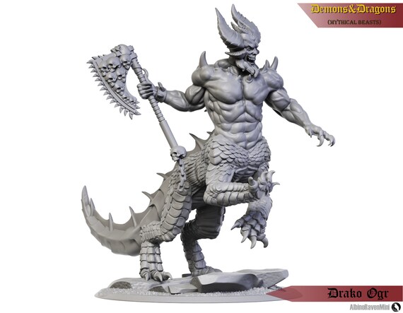 Drako Ogre Angry Demon // Demon Faction // Demons & Dragons - Etsy