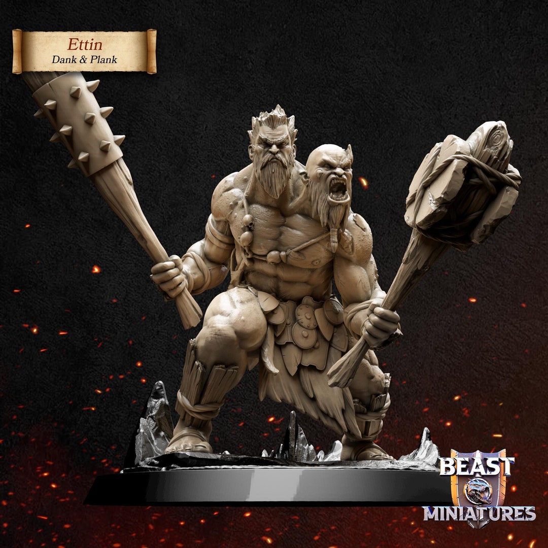 Ettin // Beast Miniatures // 32mm-72mm // Dnd Miniature // Tabletop RPG ...