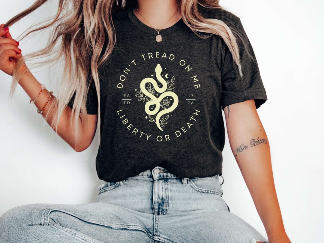 Dont Tread on Me Gadsden Flag Shirt 1776 4th of July Tee Libertarian ...