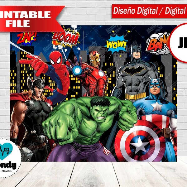 Super Hero Backdrop - Etsy