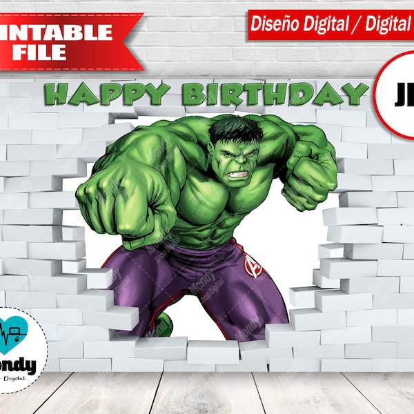 Hulk Birthday Banner - Etsy
