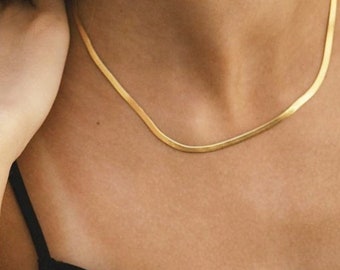 18k Gold Snake Chain - Etsy