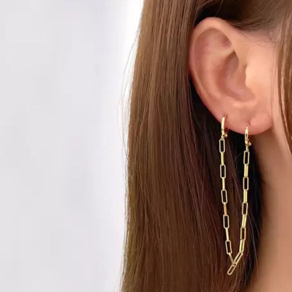 Connected Earrings - Etsy