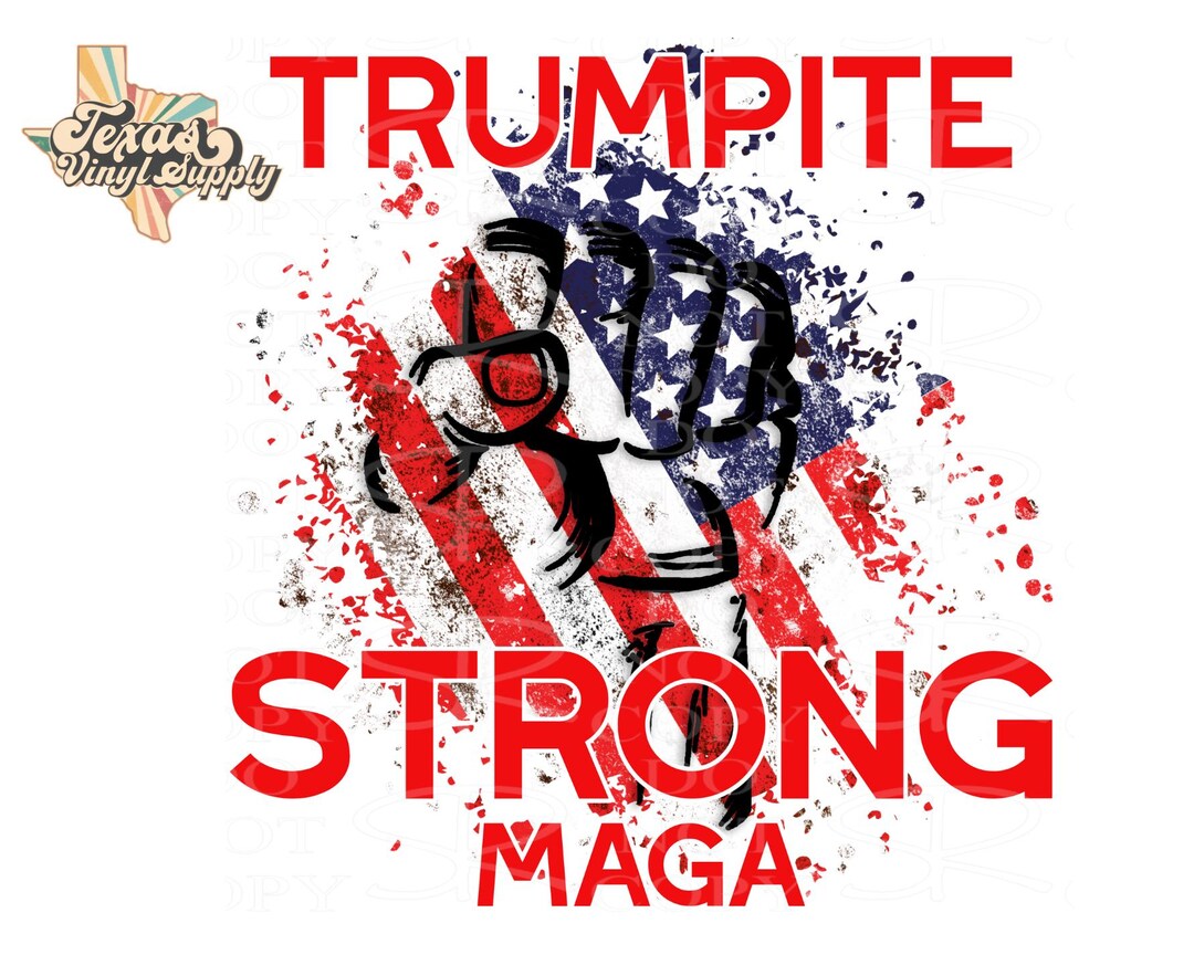 Trump Strong MAGA Fist PNG: American Flag Image (digital Download) - Etsy