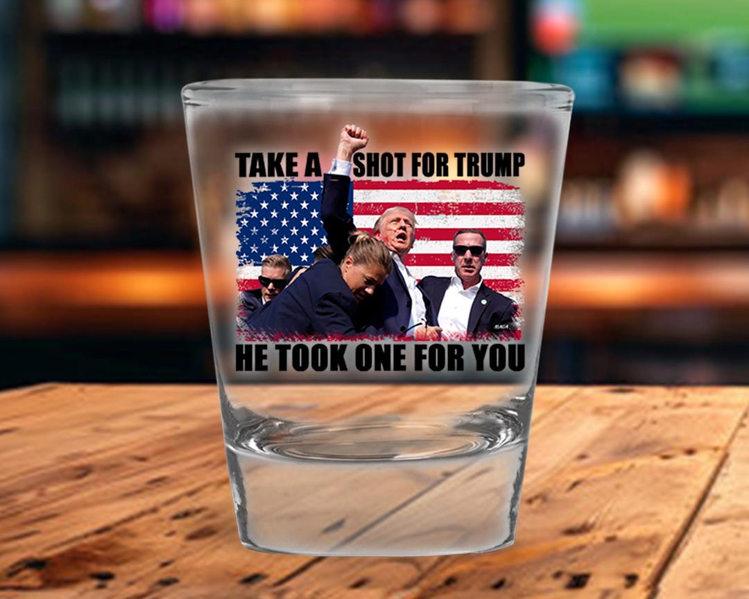 Trump Shot Glasses 2oz Handmade, Trump 2024, 4 Unique Designs - Etsy