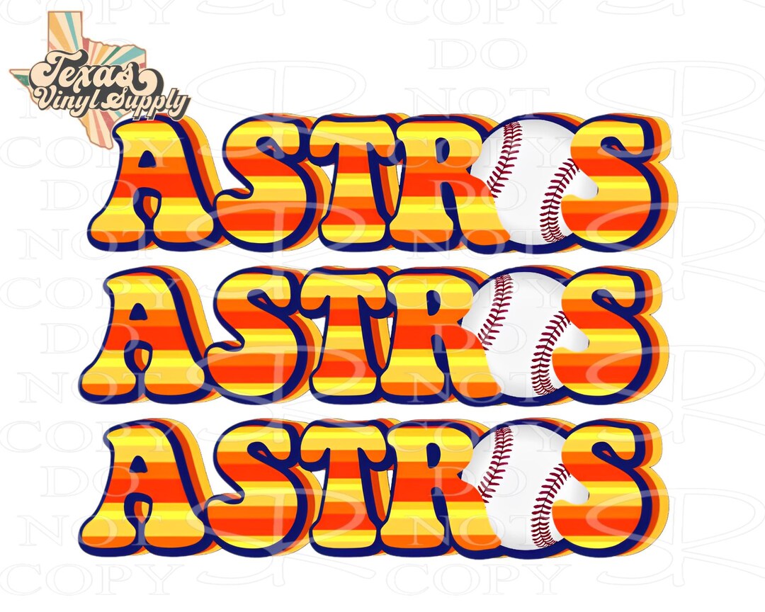 Houston Astros Colorful Stripes Pattern, Straight Retro Design Image ...