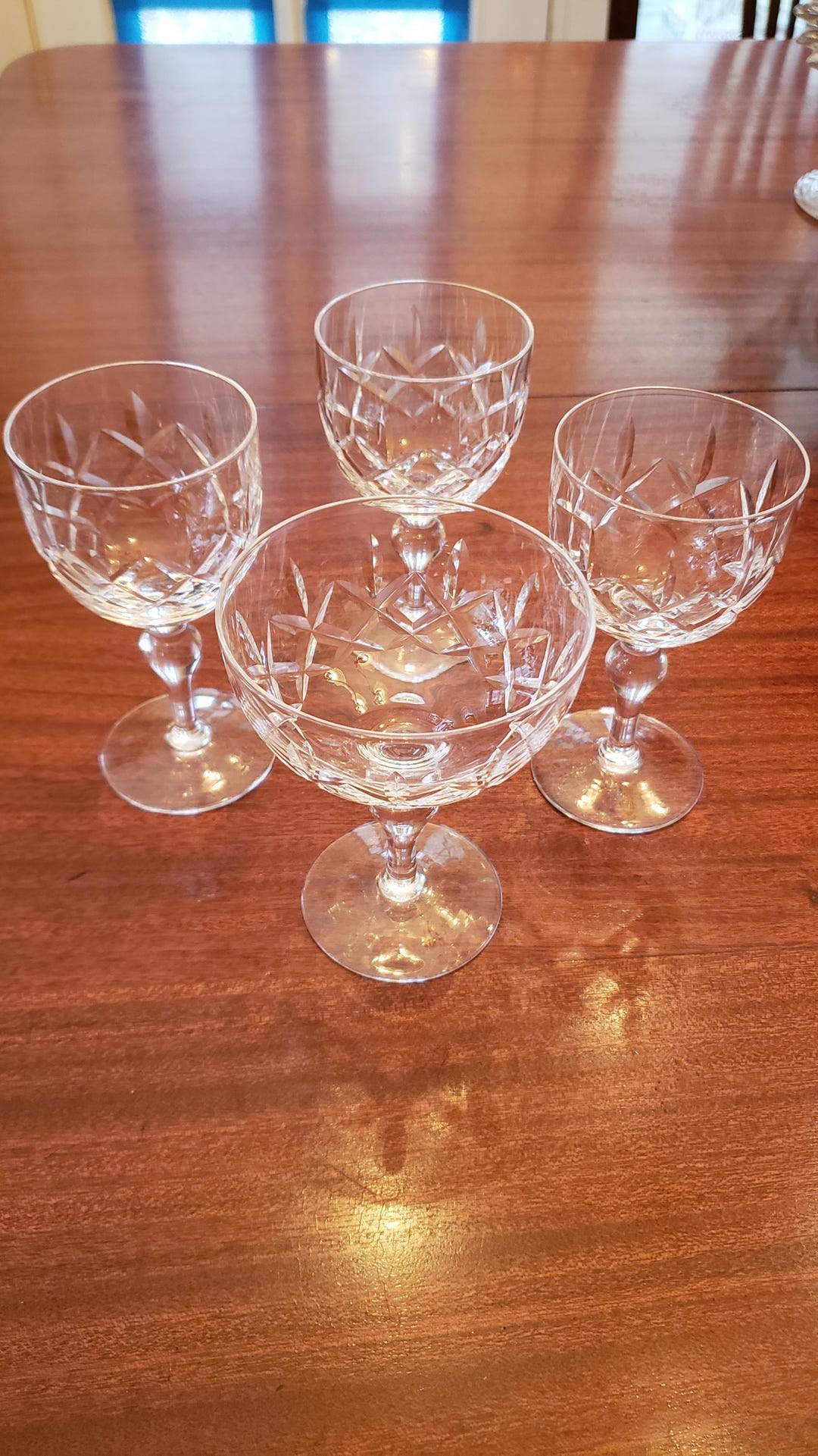 Regency by Stuart England Crystal Wine Glasses Signed - Etsy