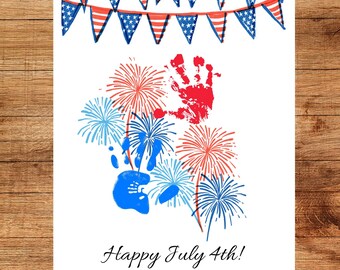 Firework Handprints - Etsy