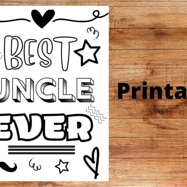 Uncle Coloring Page - Etsy