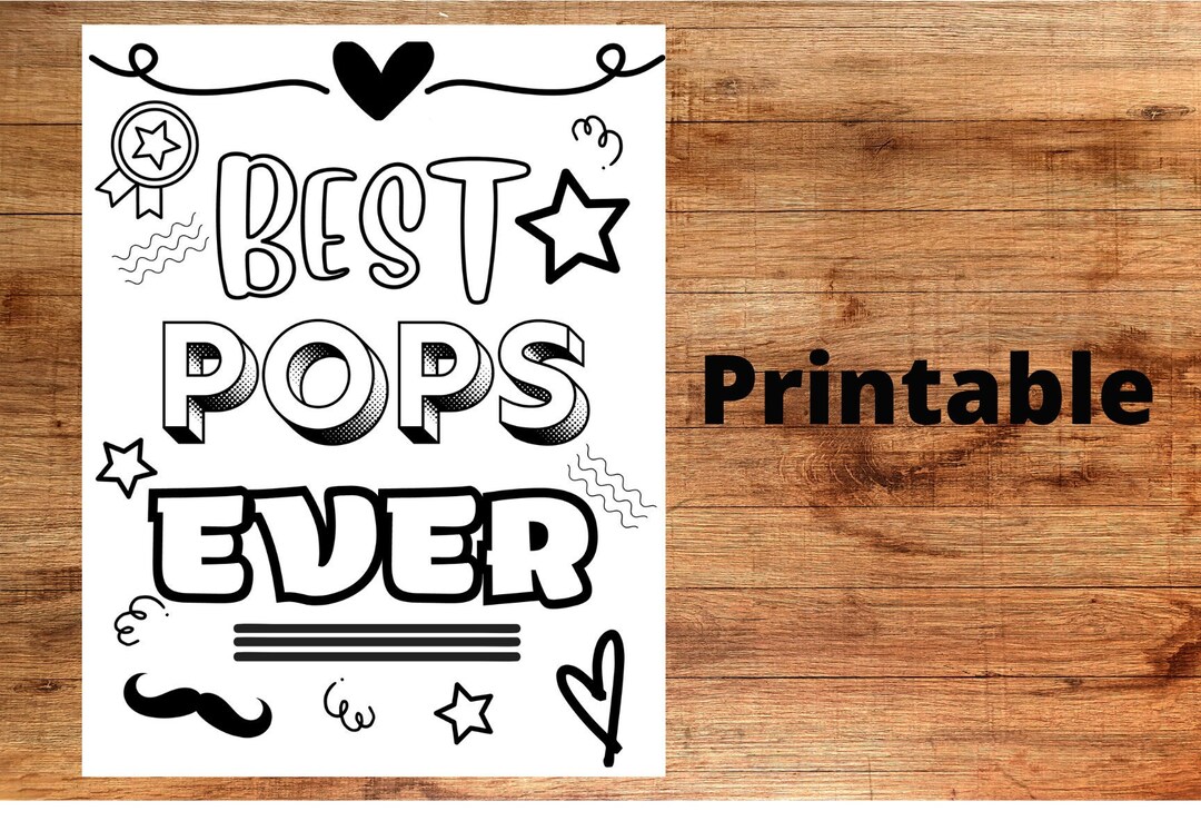 Best Pops Ever Coloring Page - Etsy