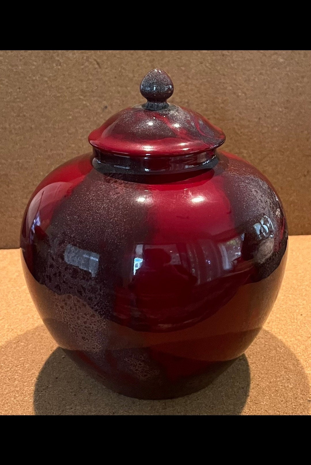 Royal Doulton Flambé Ginger Jar - Etsy