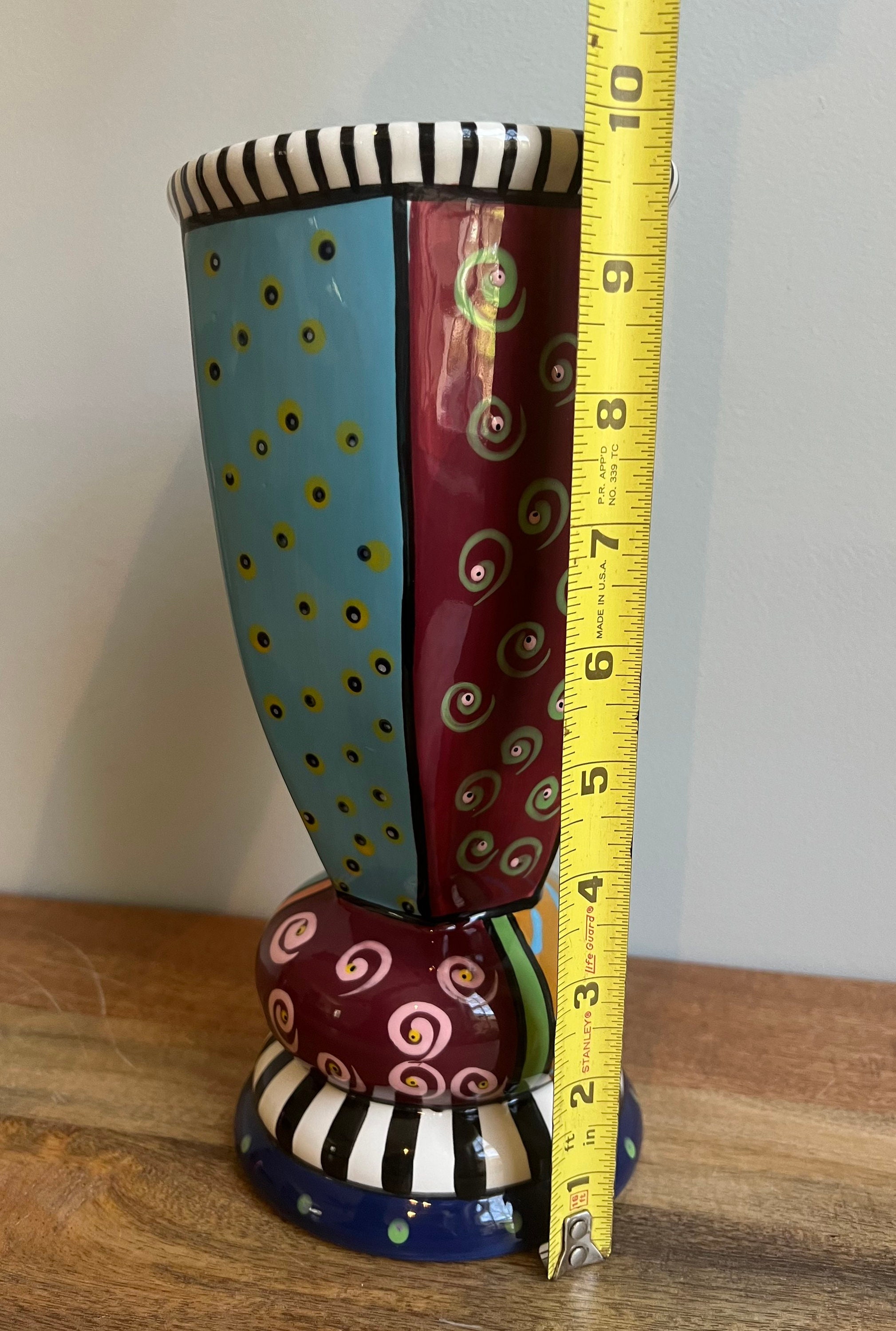 Whimsical Hand-painted Studio Designworks Vase - Etsy