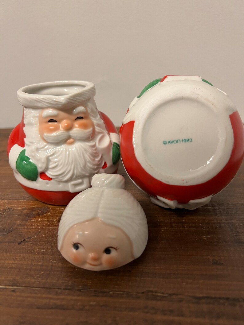 Vintage Avon Santa and Mrs Claus Creamer and Sugar Bowl - Etsy