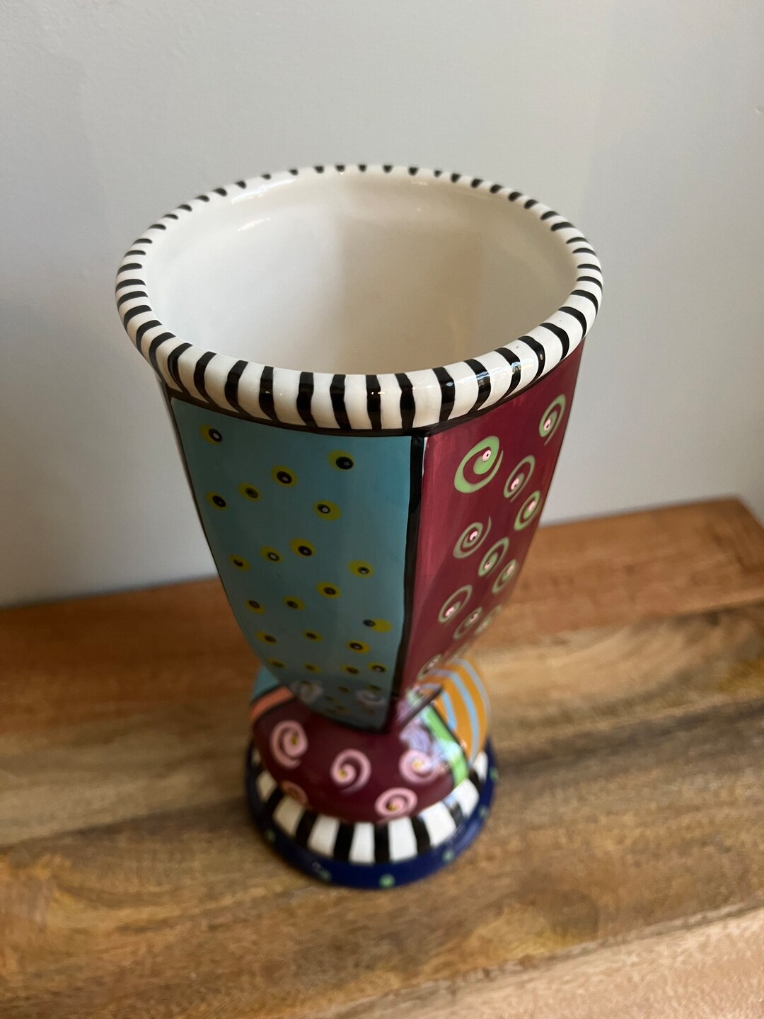 Whimsical Hand-painted Studio Designworks Vase - Etsy