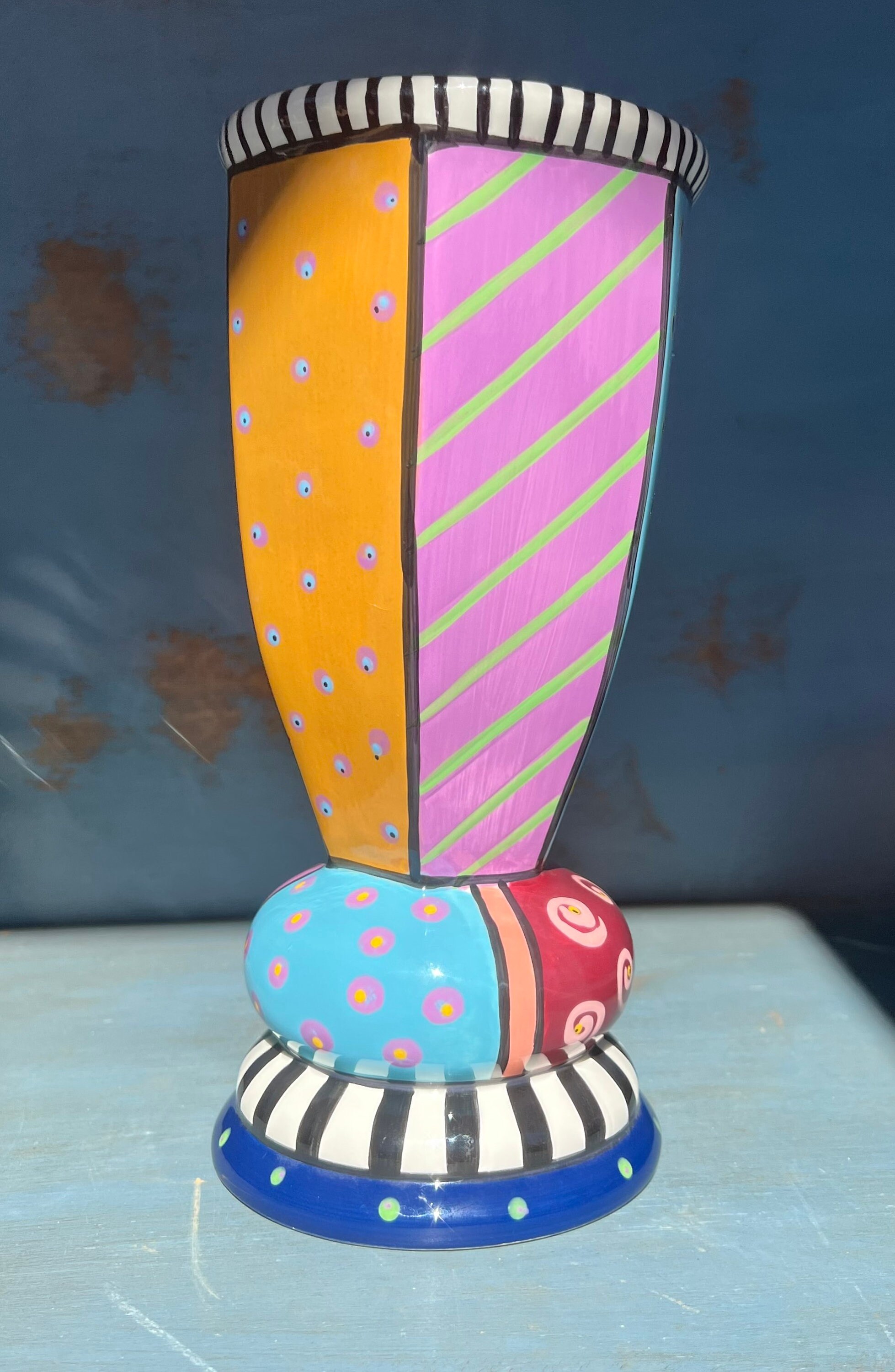 Whimsical Hand-painted Studio Designworks Vase - Etsy