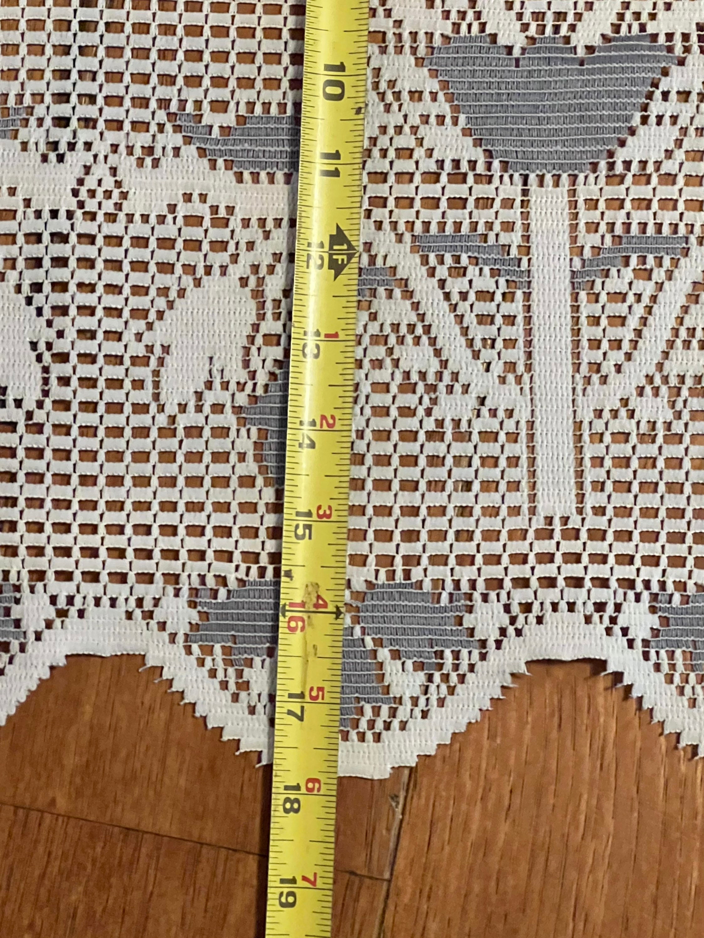 Vintage Lace Valance Farmhouse Blue and off White - Etsy