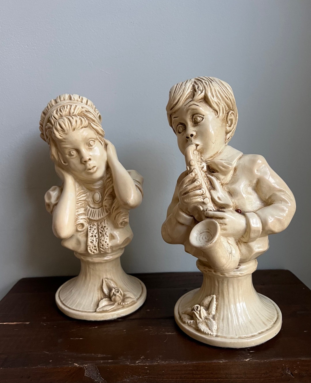 Vintage Hendrick Male and Female Stautes; Universal Stautuary Corp ...