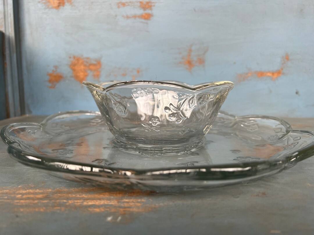 Vintage Anchor Hocking Savannah Chip and Dip Set - Etsy