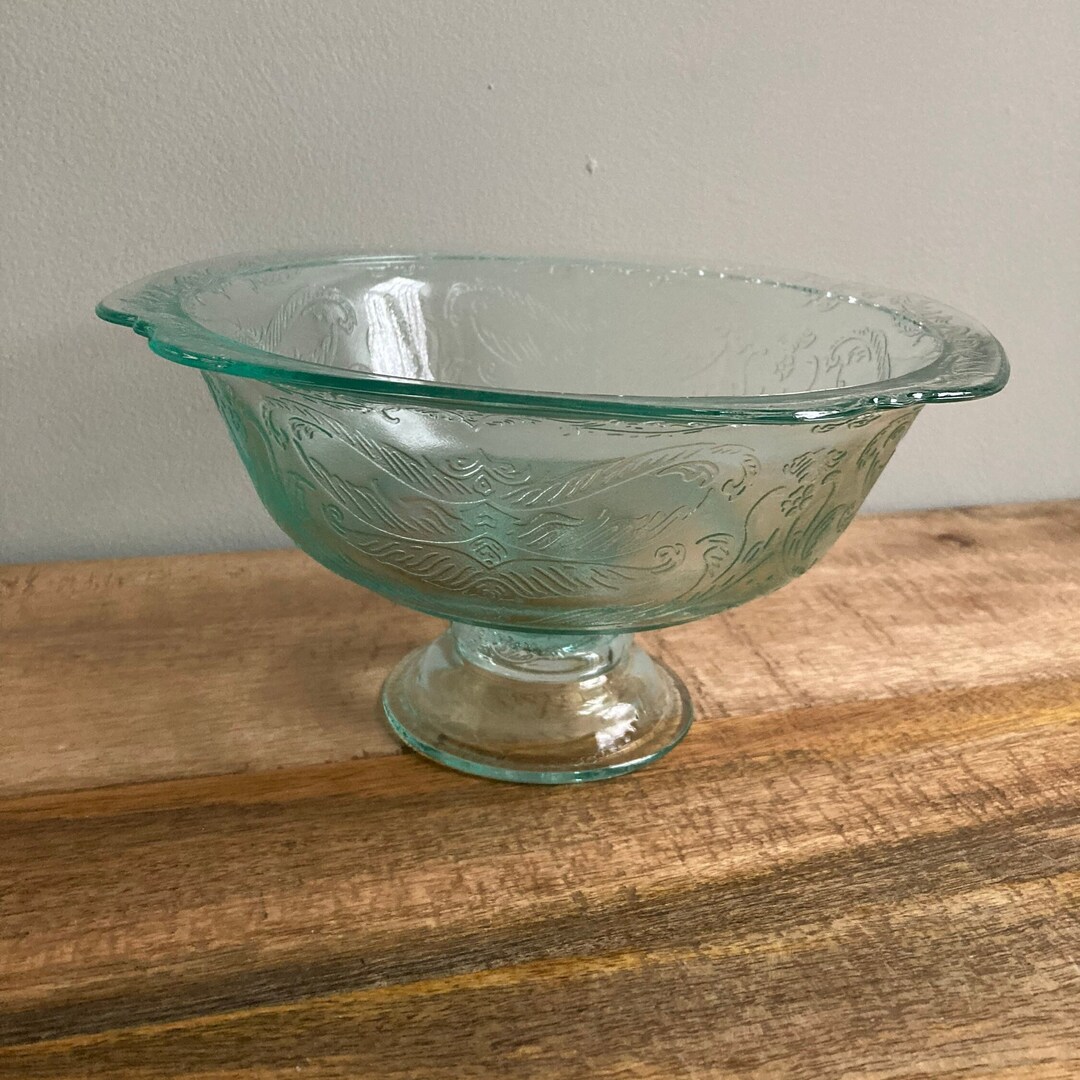 Vintage Indiana Glass Company Recollection Pale Blue/ Aqua Depression ...