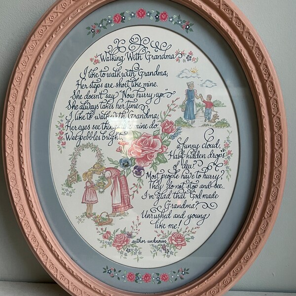 Pink Oval Frame - Etsy
