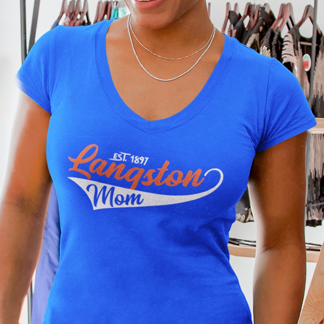Langston Mom 1897 (v-neck)- Langston Lions College Apparel, Langston ...
