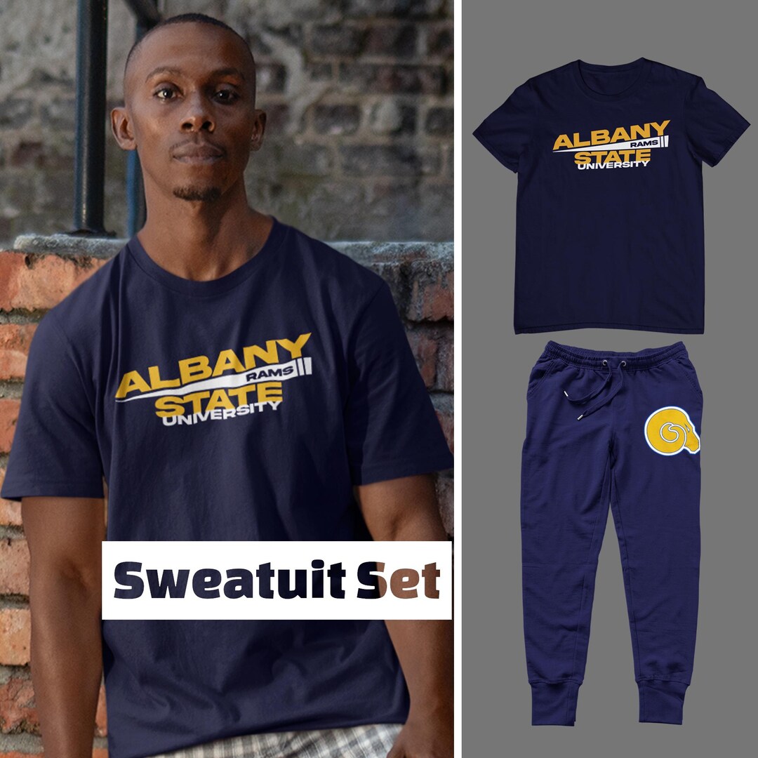 Albany State Flag Ed (2 Piece Navy Set - 1 Cap, 1 Top, 1 Bottom ...