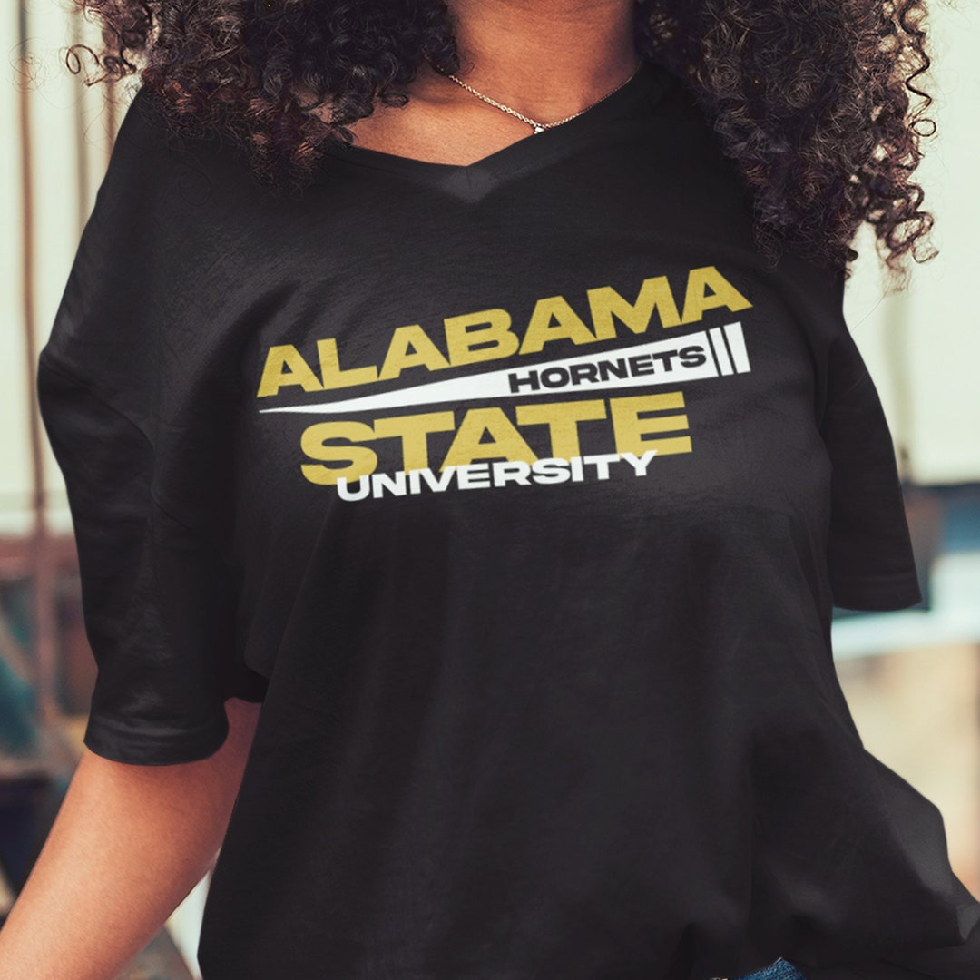 Alabama State Hornets v-neck Flag Ed Vintage Alabama State Apparel ...