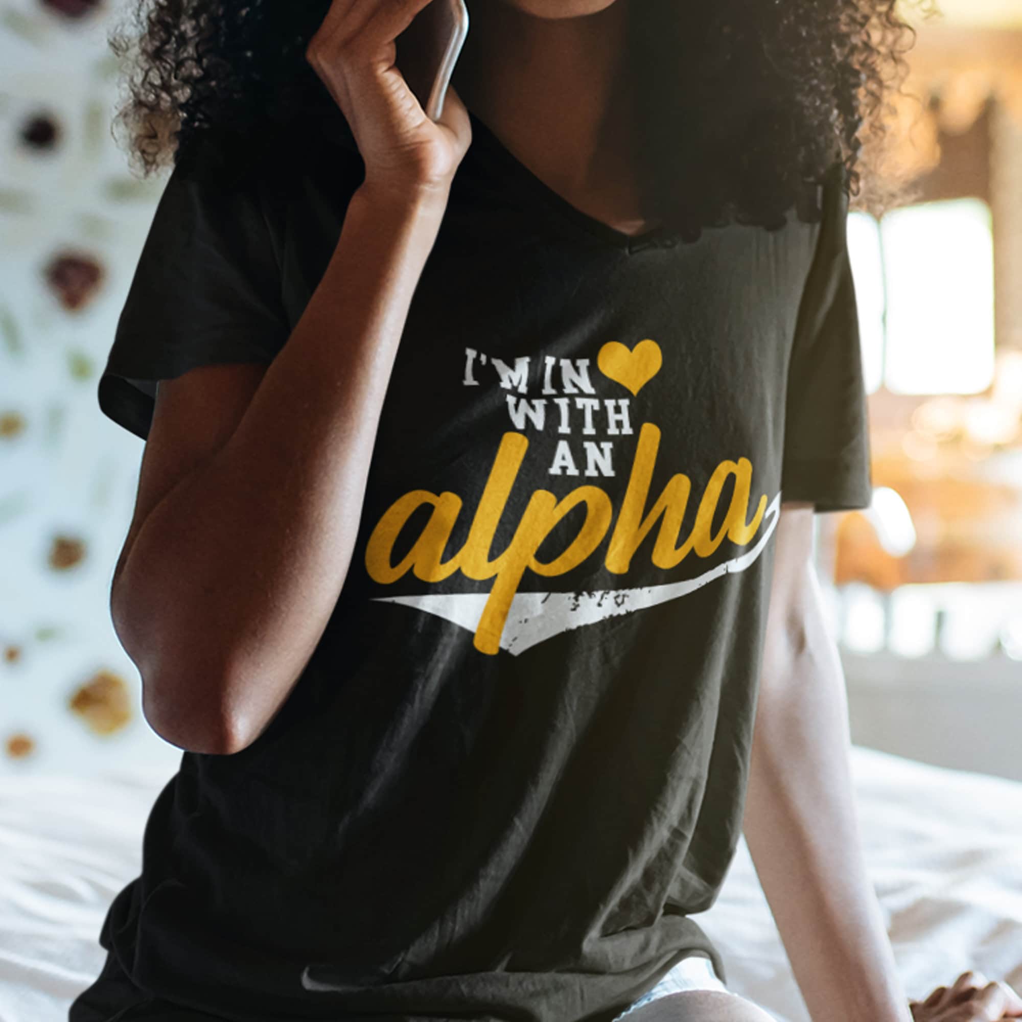 I'm in Love With an Alpha v-neck Alpha Tees, Ice Cold Brothas Apparel ...