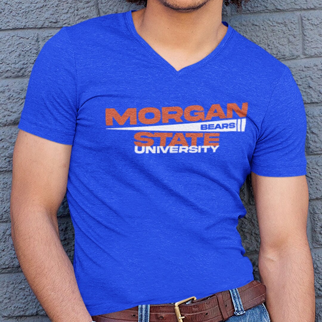 Morgan State Bears Flag Ed v-neck Vintage Morgan State Apparel, Retro ...