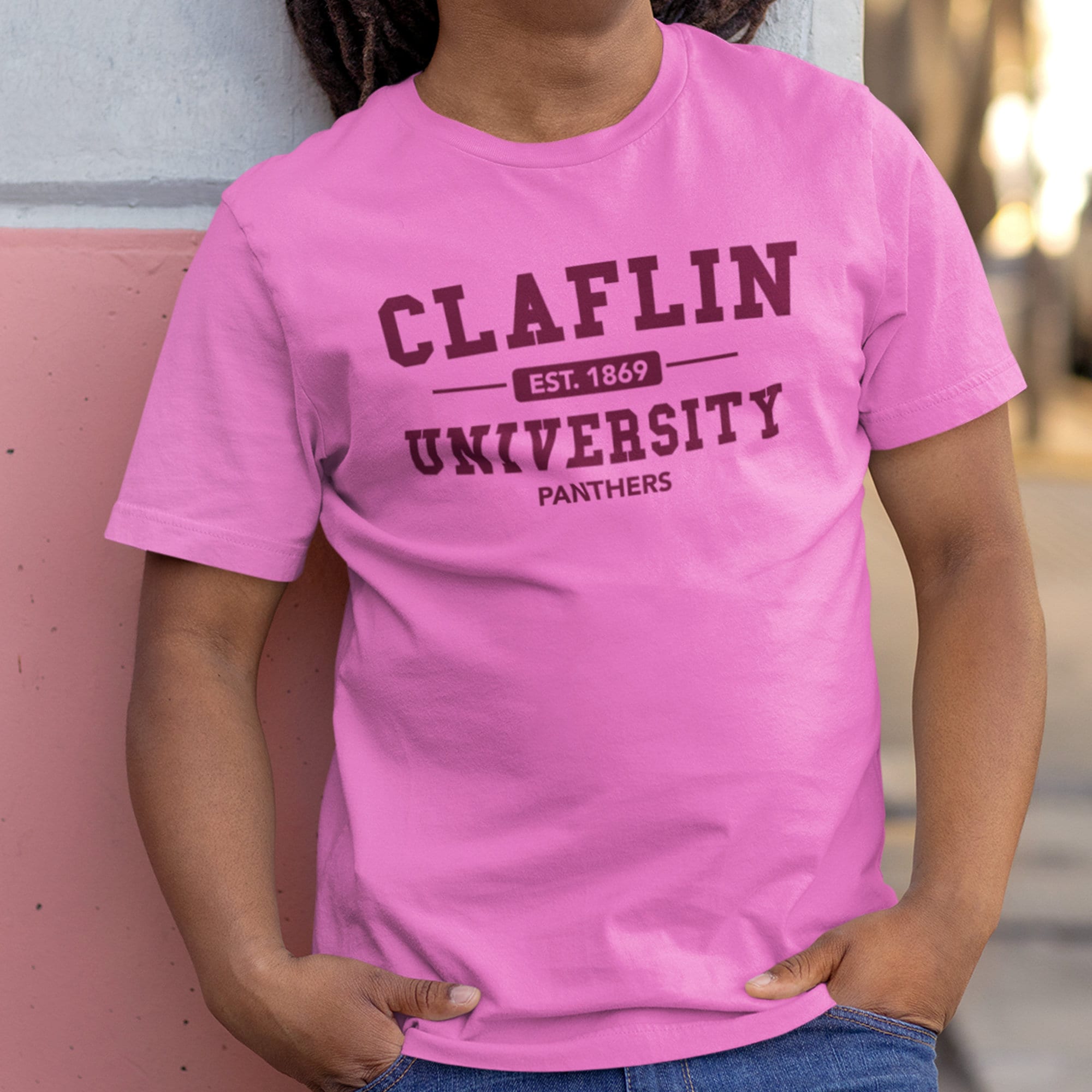 Claflin Panthers PINK Vintage Claflin Univ College Apparel, Claflin ...