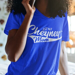 Cheyney Mom 1837 (v-neck)- Cheyney Univ Wolves Alumni Apparel, Cheyney ...