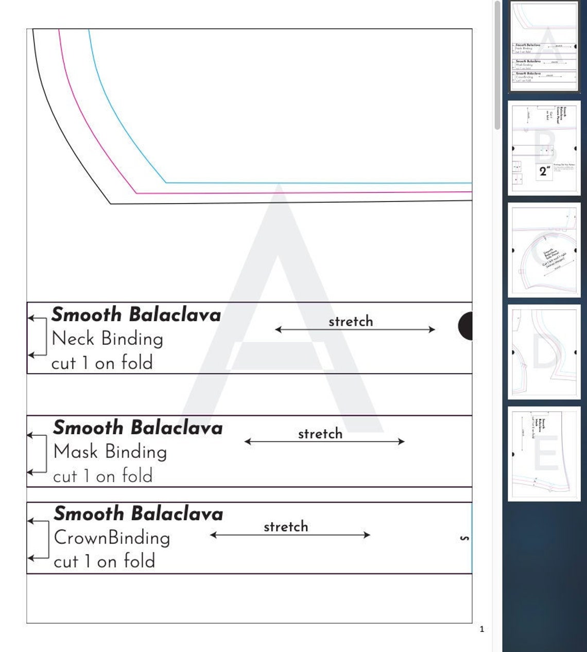 Ski Mask/balaclava PDF Sewing Pattern - Etsy UK