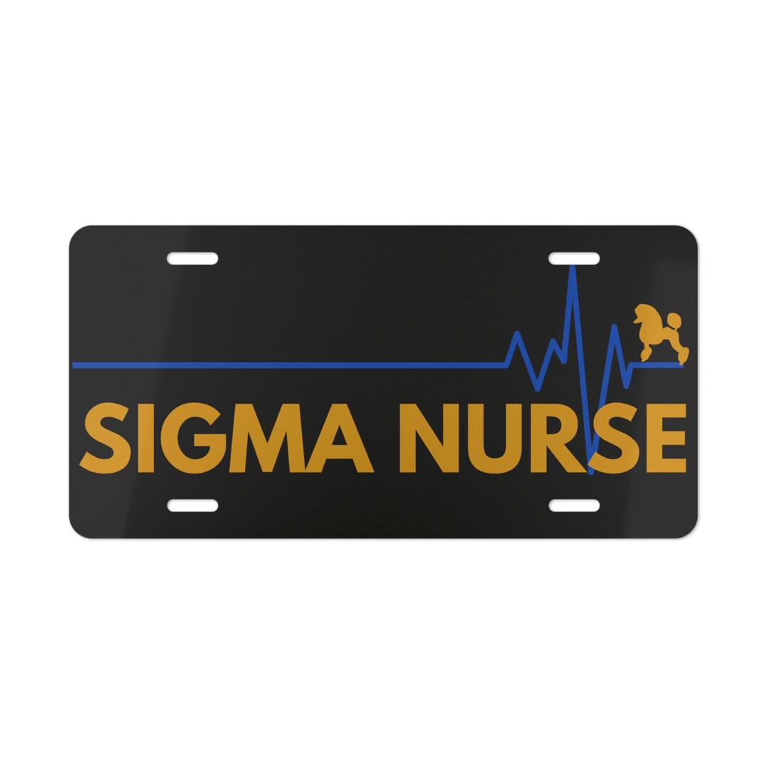 Sigma Gamma Rho Nurse Car Tag: Sorority Vanity License Plate - Etsy