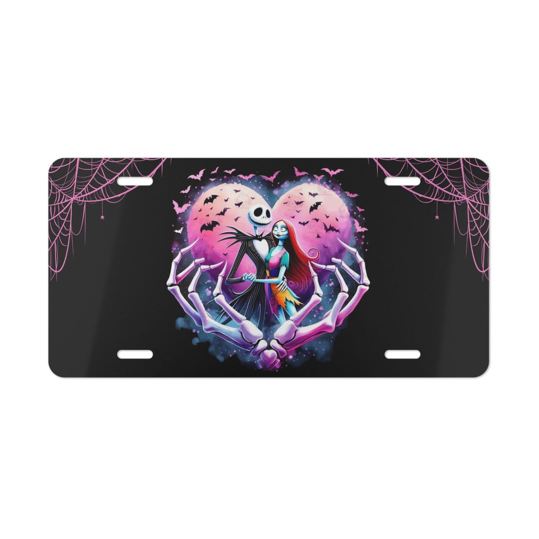 Sally and Jack License Plate: Nightmare Christmas Car Decor - Etsy