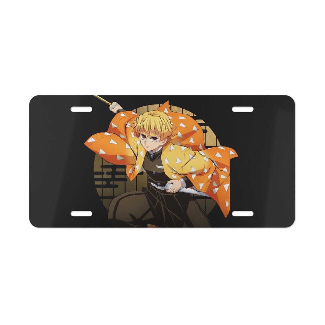 Vanity Plate, Zenitsu Design, Demon Anime Slayer License Plate ...