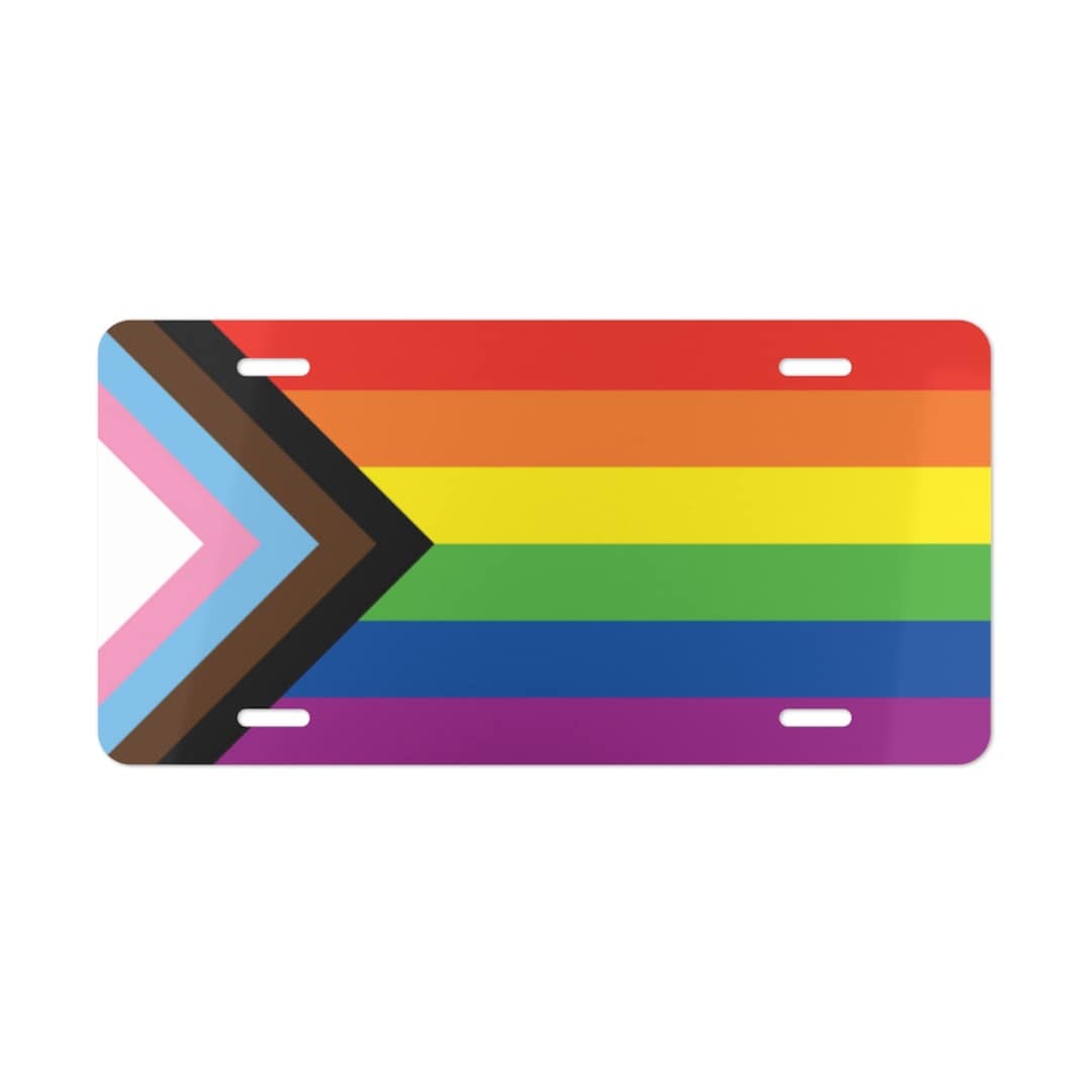 Progress Pride Flag License Plate - Etsy