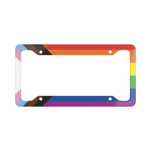 Gay PRIDE License Plate Frame Rainbow Bracket Style B - Etsy