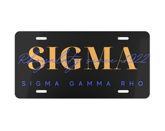 Sigma Gamma Rho Pretty Poodle License Plate Blue Background - Etsy