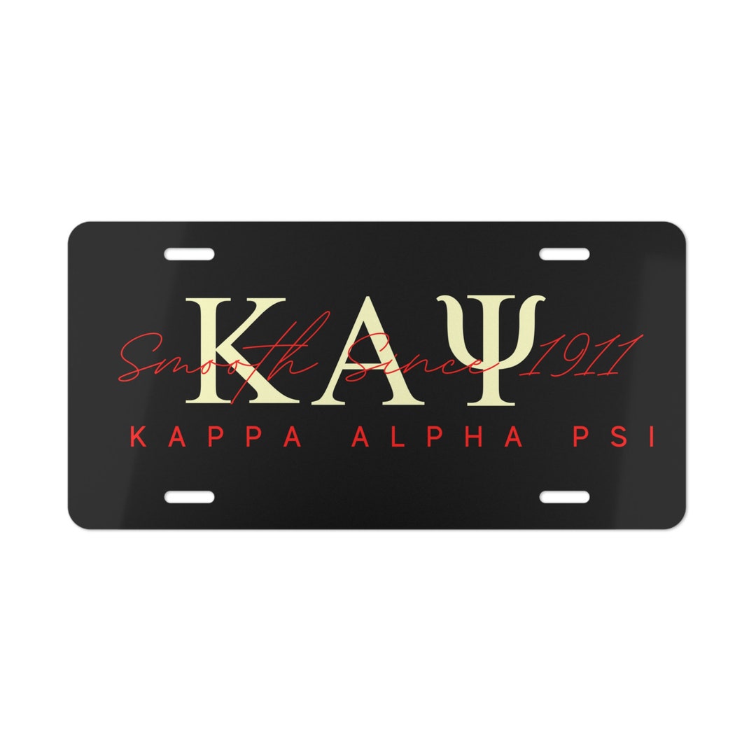 Kappa Alpha Psi 1911 Fraternity Car License Vanity Plate - Etsy