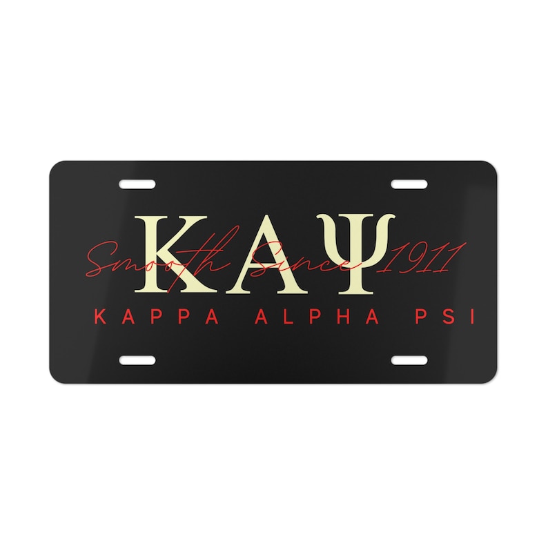 Kappa Alpha Psi 1911 Fraternity Car License Vanity Plate - Etsy
