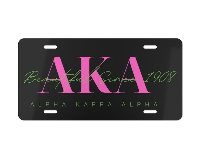 Alpha Kappa Alpha 1908 AKA License Plate - Etsy
