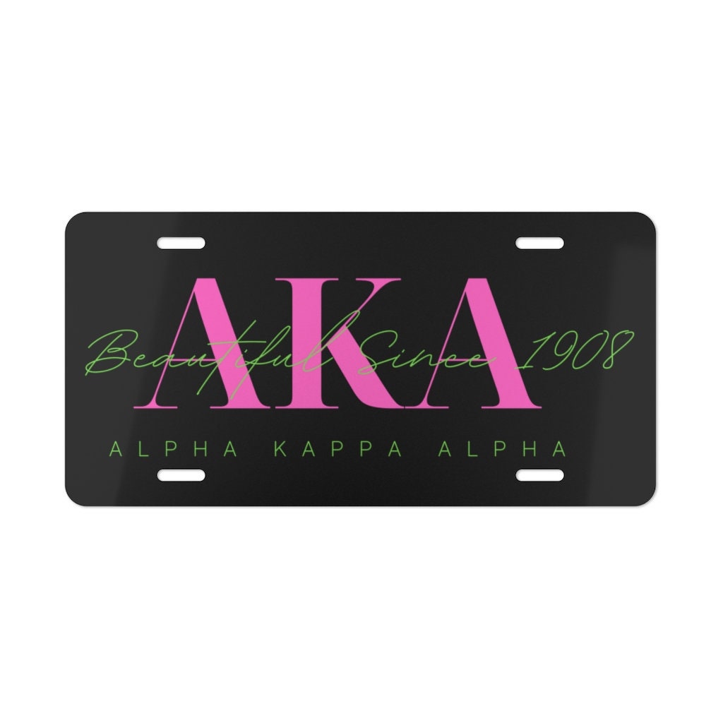 Alpha Kappa Alpha 1908 AKA License Plate - Etsy