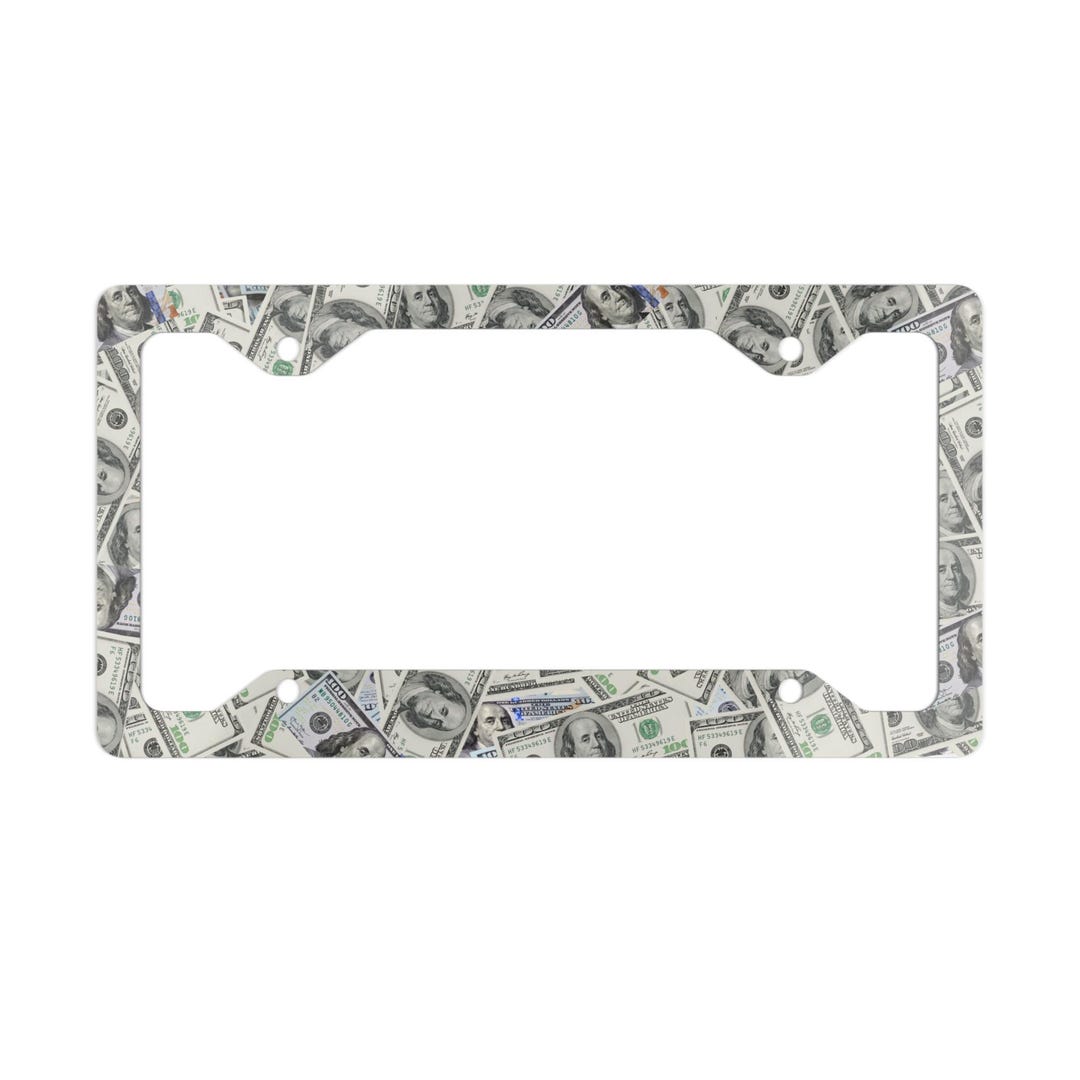 100 Dollar Bill License Plate Frame: Aluminum Car Decor - Etsy