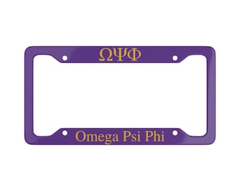 Omega Psi Phi License Plate Frame - Etsy