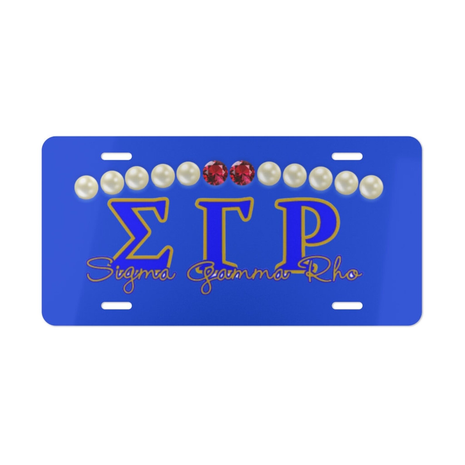 Sigma Gamma Rho 1922 Pearl Ruby Tag Vanity Car License Plate - Etsy