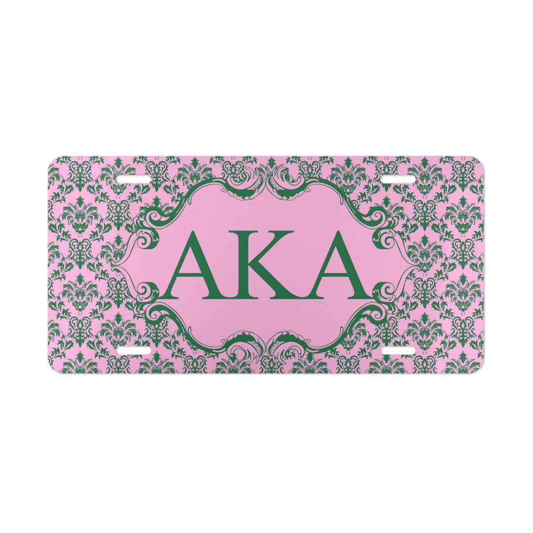 Alpha Kappa Alpha Sorority Elegant Aluminum Vanity Car License Plate - Etsy
